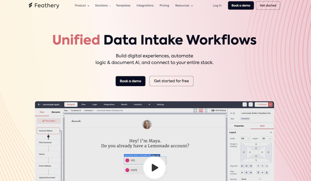 Feathery | AI-Powered Data Intake Workflows